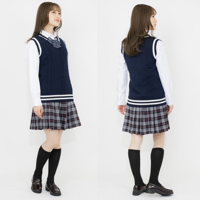 【楽天市場】スクールベスト Vネック 制服 ベスト スクールベスト 正統派 夏用 涼しい 制服 ベスト 大人気 ニットベスト 女子高生 通学 ...