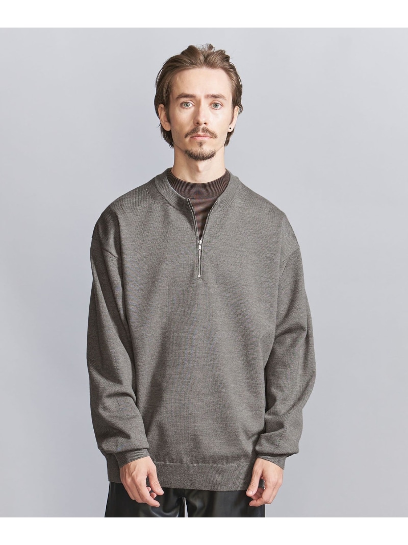【楽天市場】【SALE／10%OFF】ハイブリッド ウール フォルム ジップ クルーネック ニット -ウォッシャブル- BEAUTY&YOUTH UNITED ARROWS ビューティー ...