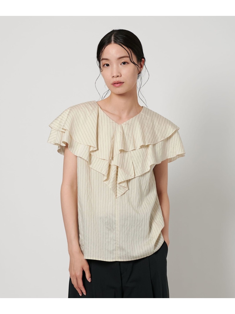 【楽天市場】ストライプ レイヤーフリル ブラウス -ウォッシャブル- BEAUTY&YOUTH UNITED ARROWS ビューティー＆ユース ユナイテッドアローズ トップス シャツ ...