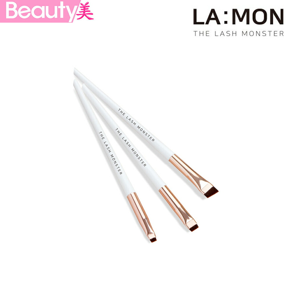 【楽天市場】★送料無料★アイメイクブラシ 3本セット / プロ仕様プレミアムメイクブラシ / アイライナー アイブロウブラシ / 斜め型ブラシ ...