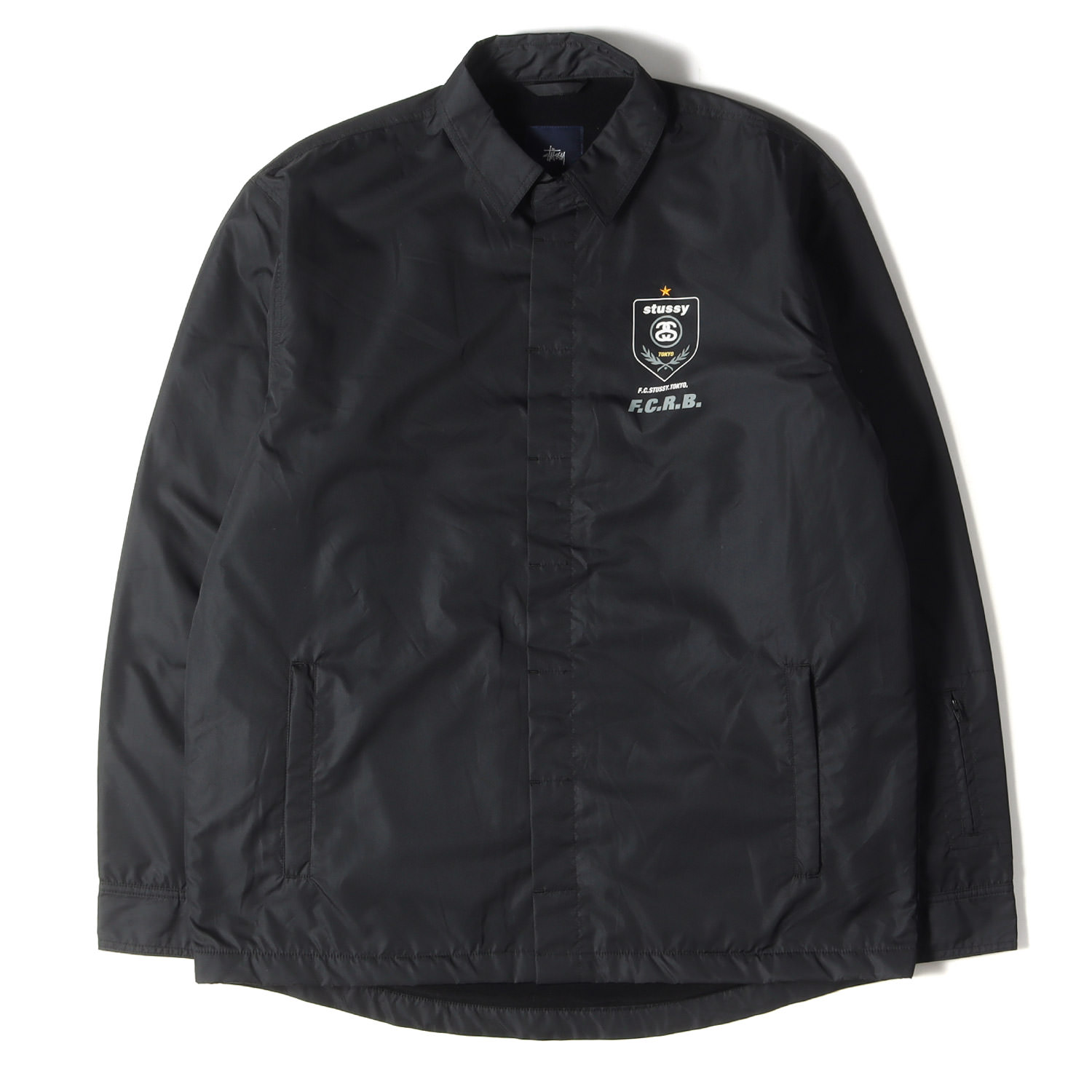 【楽天市場】STUSSY ステューシー ジャケット F.C.Real Bristol コラボロゴ インナーフリース コーチジャケット 00s ...