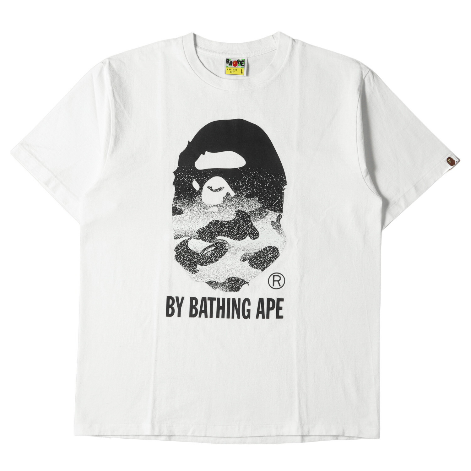 【楽天市場】A BATHING APE ア ベイシング エイプ Tシャツ サイズ:L グラデーションカモ ビッグ 猿顔 クルーネック Tシャツ ...