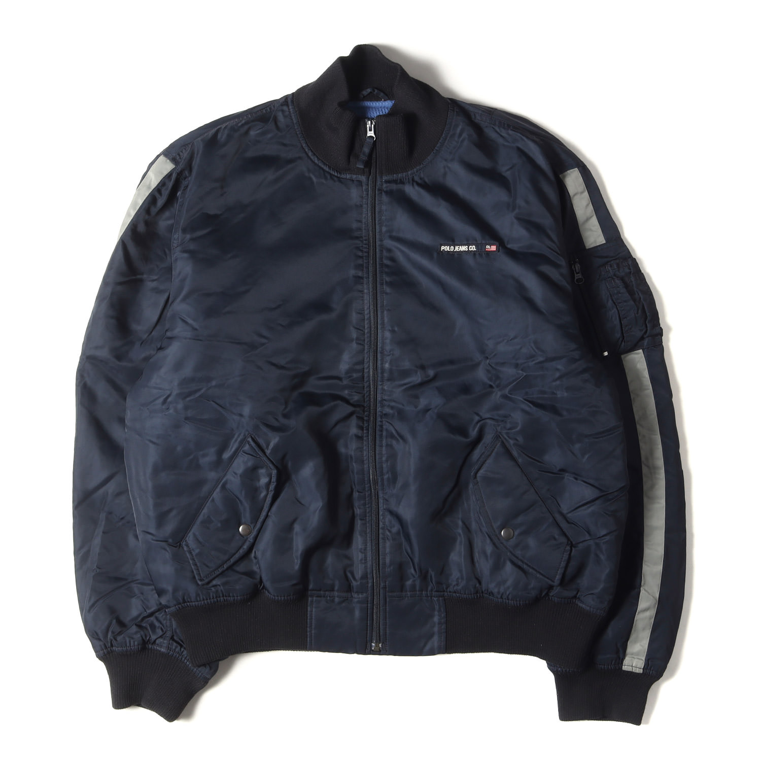 【楽天市場】POLO JEANS CO. ポロ ジーンズ ジャケット サイズ:XL カンパニー 59241 90s MA-1 裏地サーマル ...