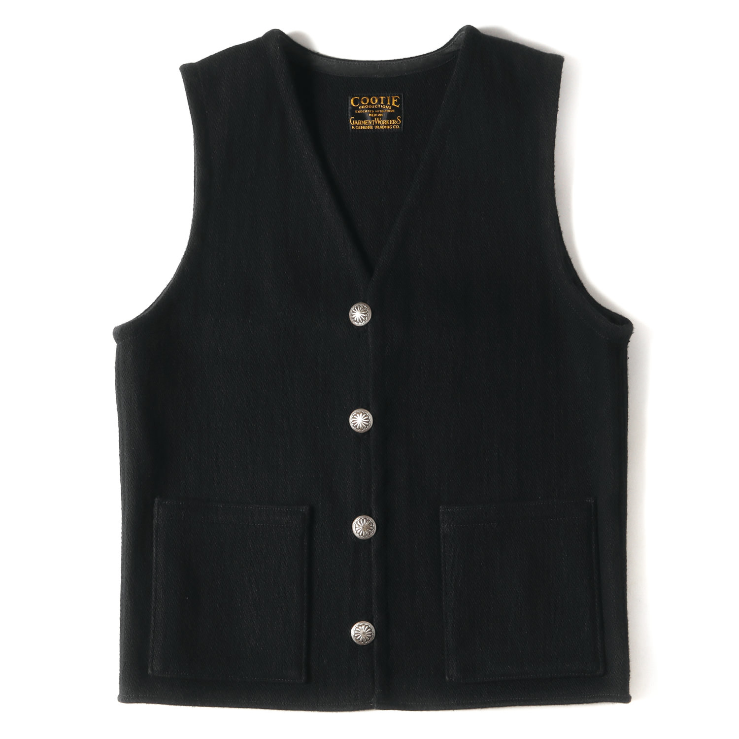 【楽天市場】COOTIE クーティー ベスト サイズ:M フラワーコンチョ バハ ベスト BAJA VEST ブラック 黒 トップス ...