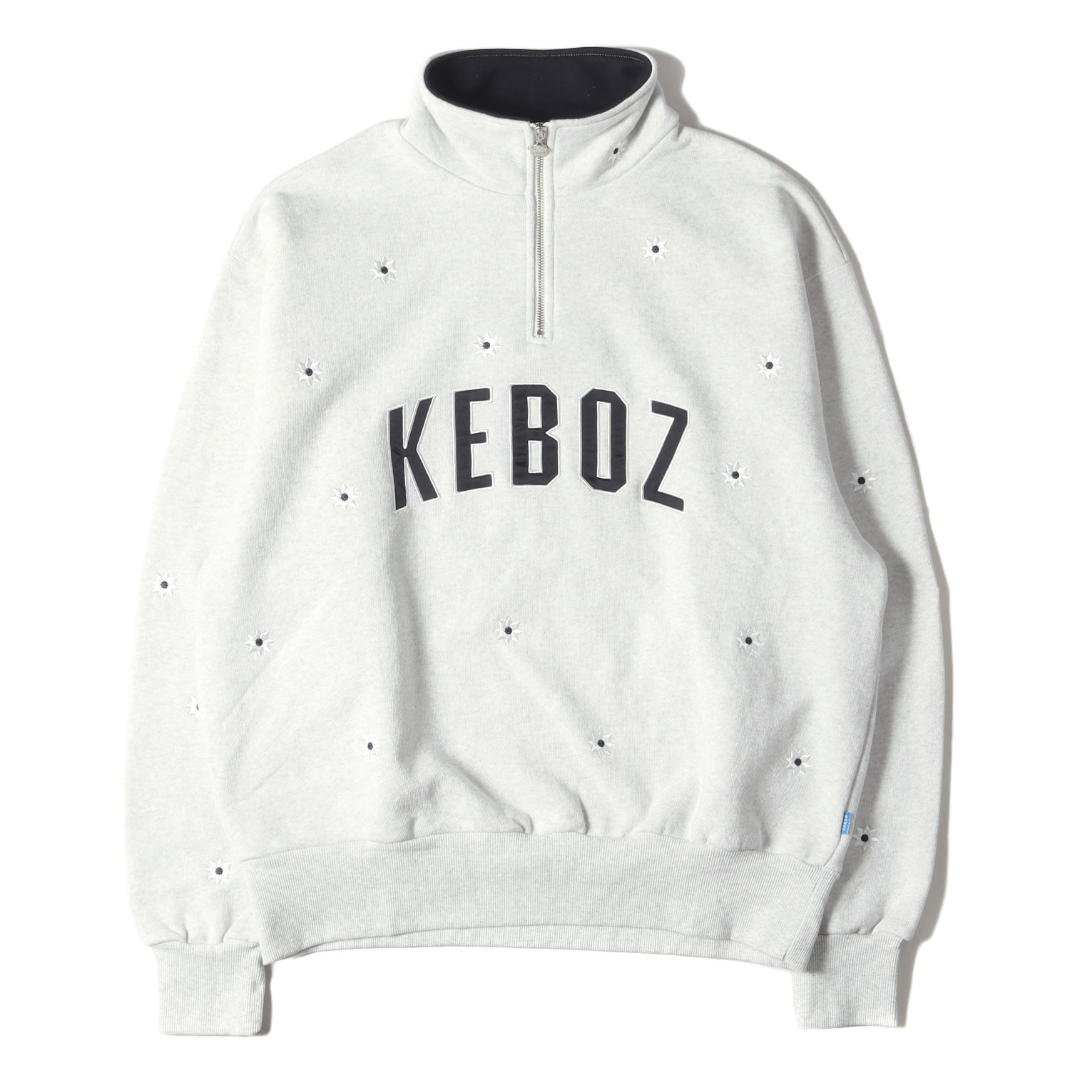 【楽天市場】KEBOZ ケボズ スウェット サイズ:XL 22AW NICKGEAR ニックギア フラワー刺繍 ハーフジップ ヘビー スウェットシャツ アッシュグレー トップス トレーナー ...