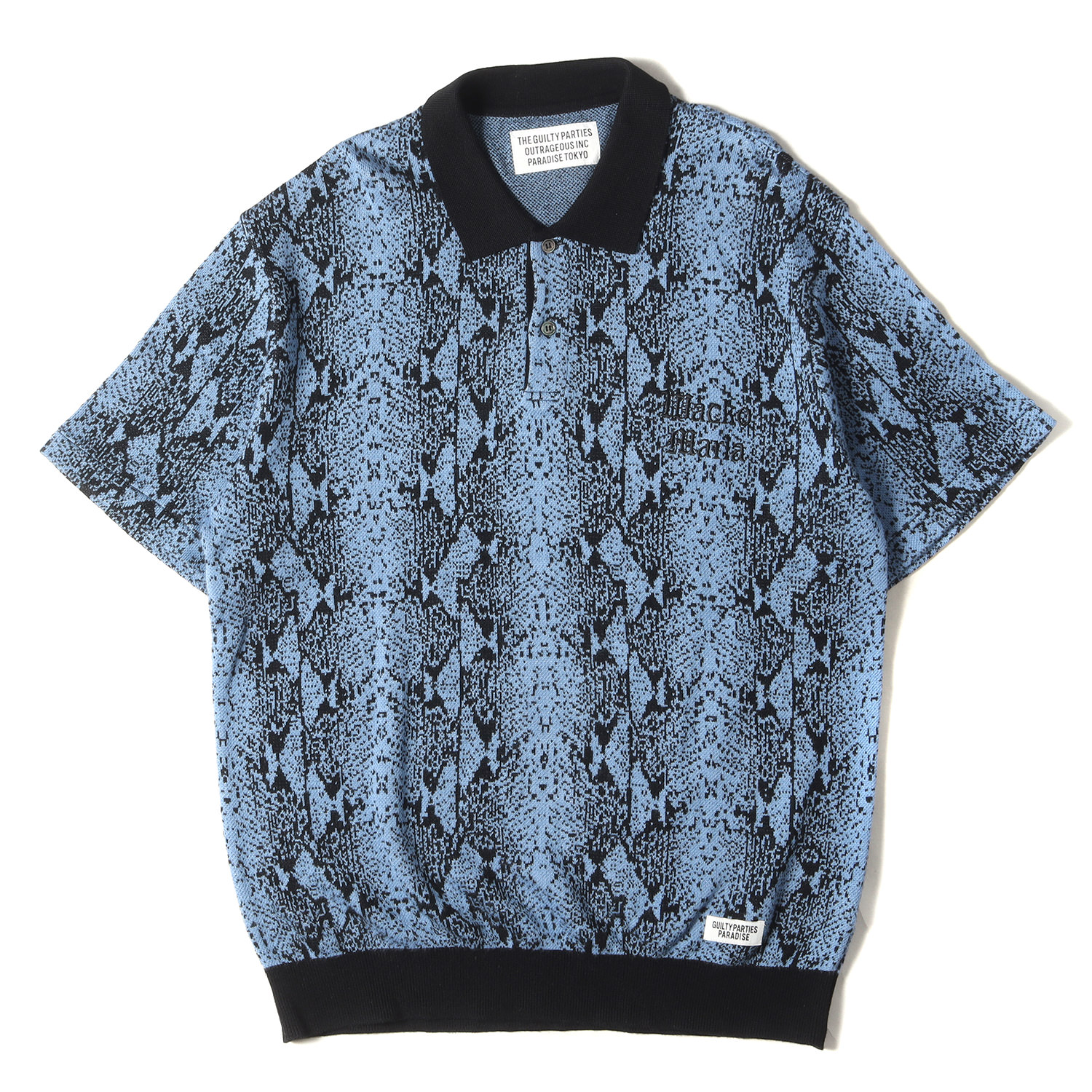 【楽天市場】WACKO MARIA ワコマリア ポロシャツ サイズ:M 23SS パイソン柄 ジャガード ニット 半袖ポロシャツ PYTHON ...