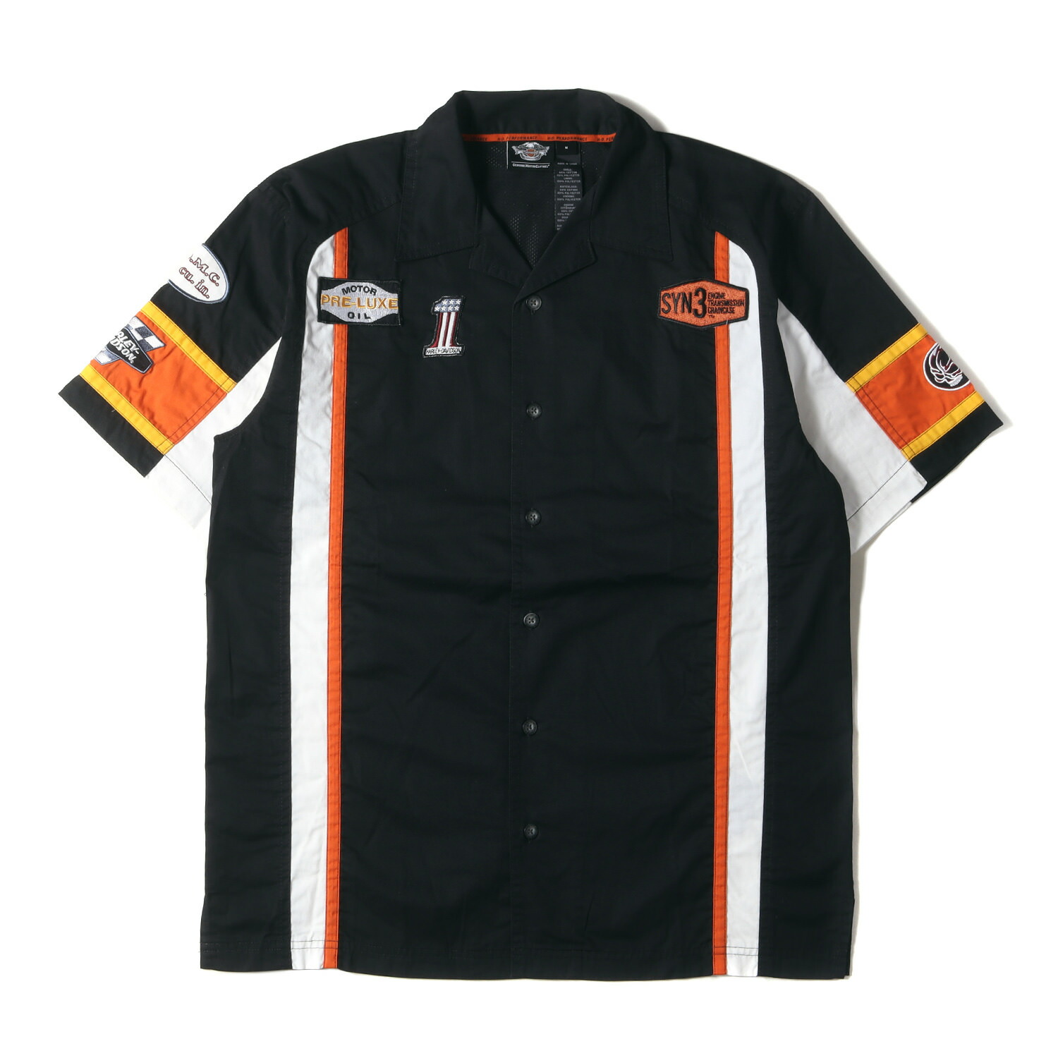 【楽天市場】HARLEY-DAVIDSON ハーレーダビッドソン シャツ サイズ:M / ロゴワッペン レーシング オープンカラー 半袖シャツ ...