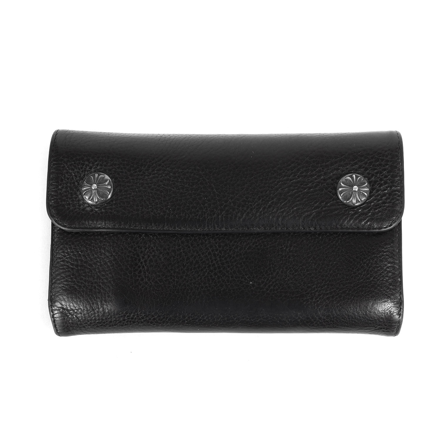 【楽天市場】CHROME HEARTS クロムハーツ クロスボタン ウェーブ ヘビーレザー ロングウォレット / 長財布 WAVE ...