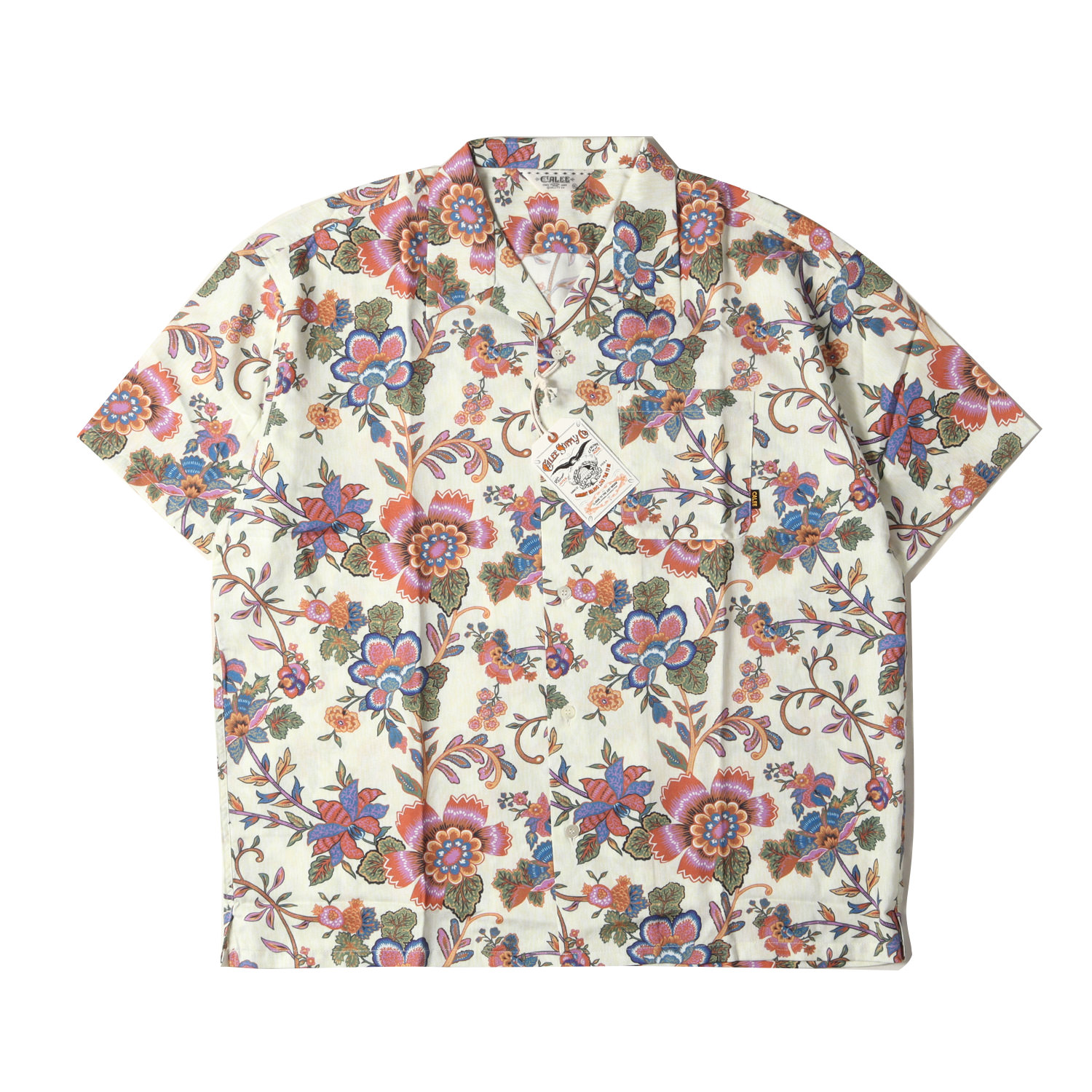 【楽天市場】CALEE キャリー シャツ サイズ:XL 23SS フラワー柄 アムンゼンクロス アロハシャツ Flower pattern amunzen cloth shirt ホワイト 白 ...