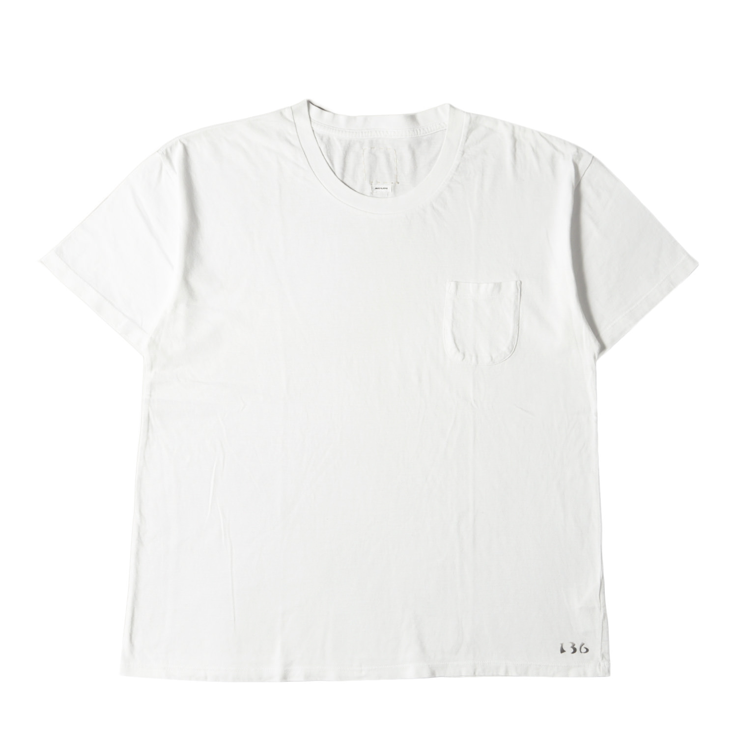 【楽天市場】visvim ビズビム Tシャツ サイズ:4 ナンバリングロゴ ジャンボ クルーネック 半袖Tシャツ JUMBO TEE S/S STENCIL ホワイト 白 トップス カットソー ...