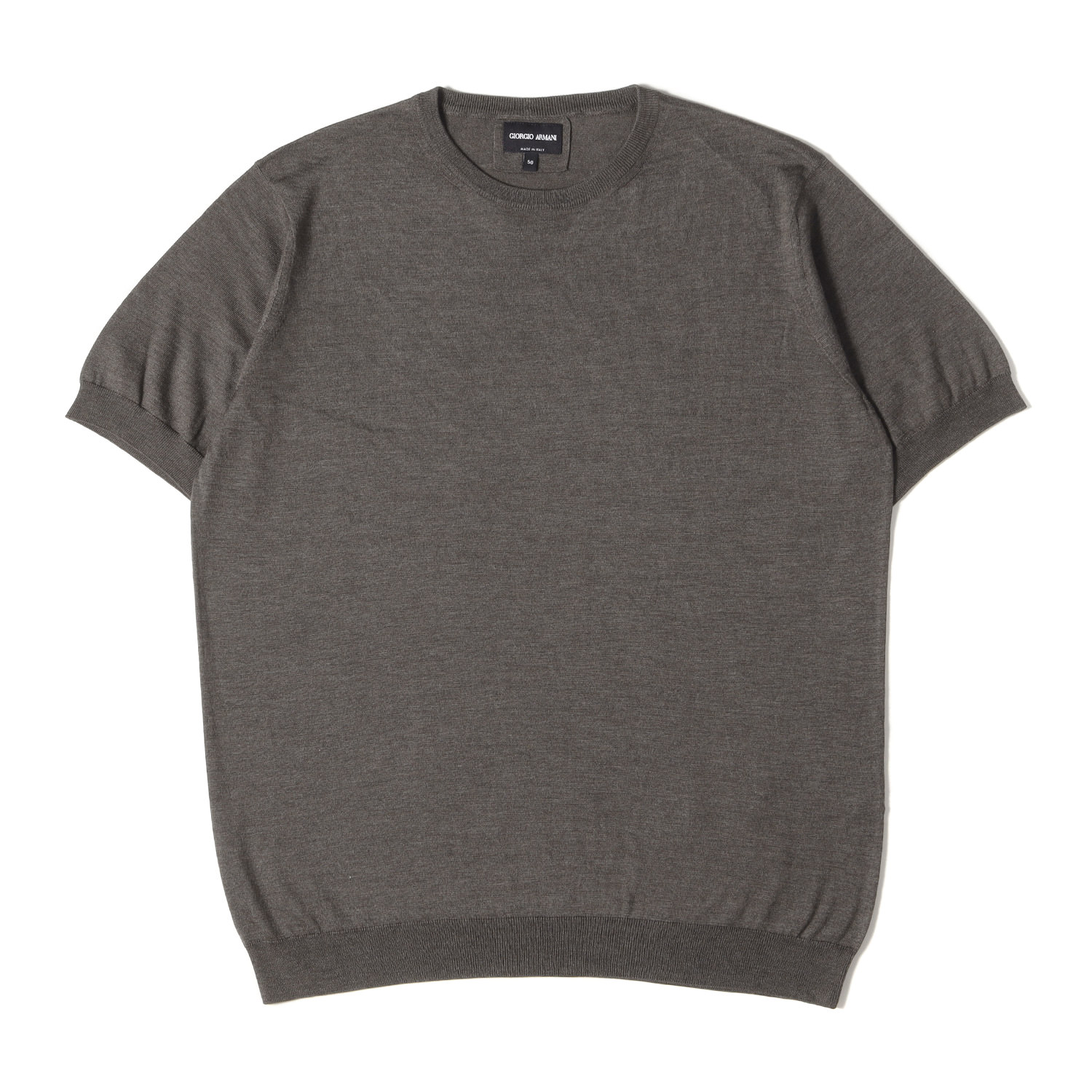 【楽天市場】GIORGIO ARMANI ジョルジオアルマーニ ニット サイズ:50 23SS シルク コットン ハイゲージ 半袖 ニット Tシャツ セーター ニットソー グレー イタリア製 ...