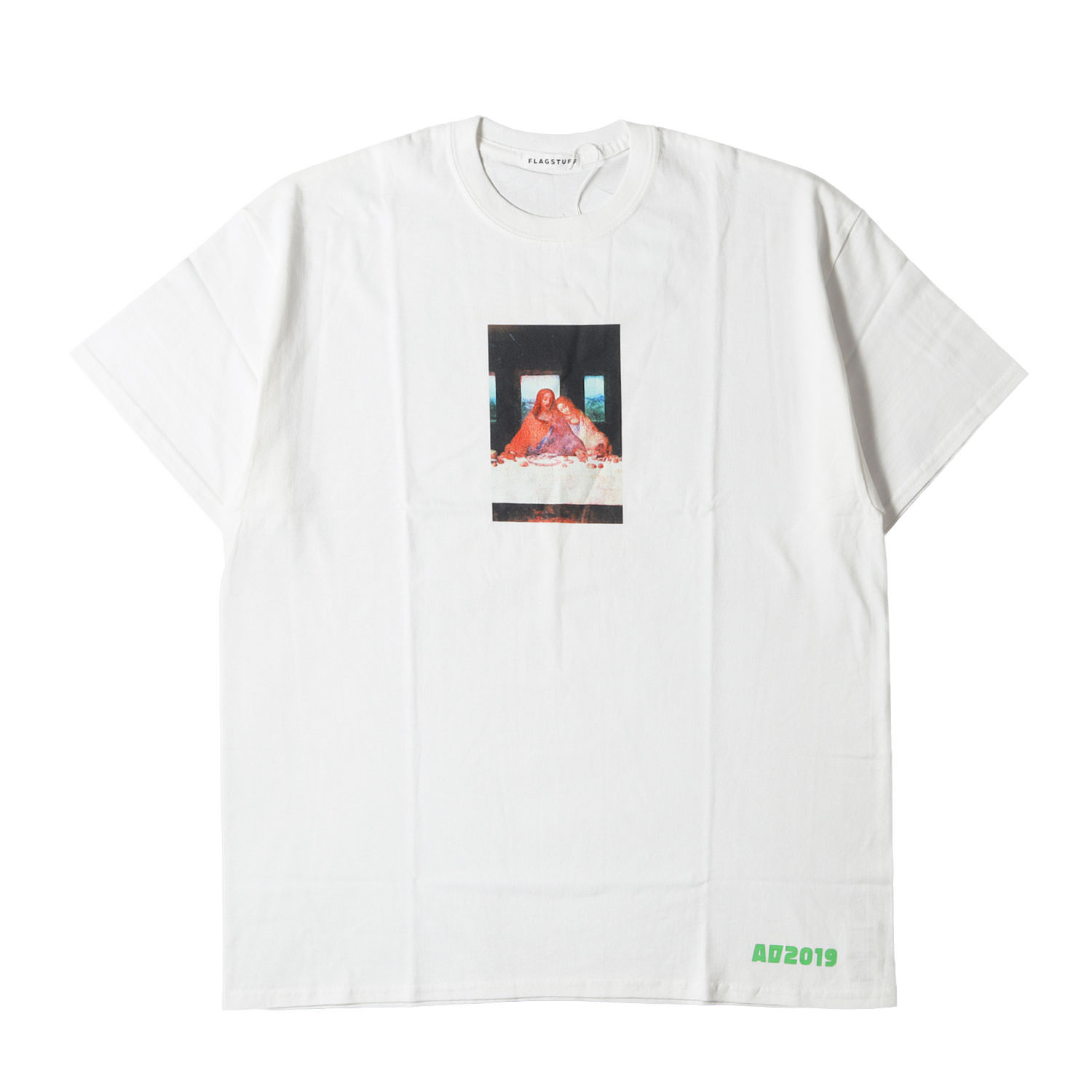 【楽天市場】FLAGSTUFF フラグスタッフ Tシャツ サイズ:XL 最後の晩餐 グラフィック クルーネック Tシャツ ホワイト 白 トップス カットソー 半袖【メンズ】【K4166 ...