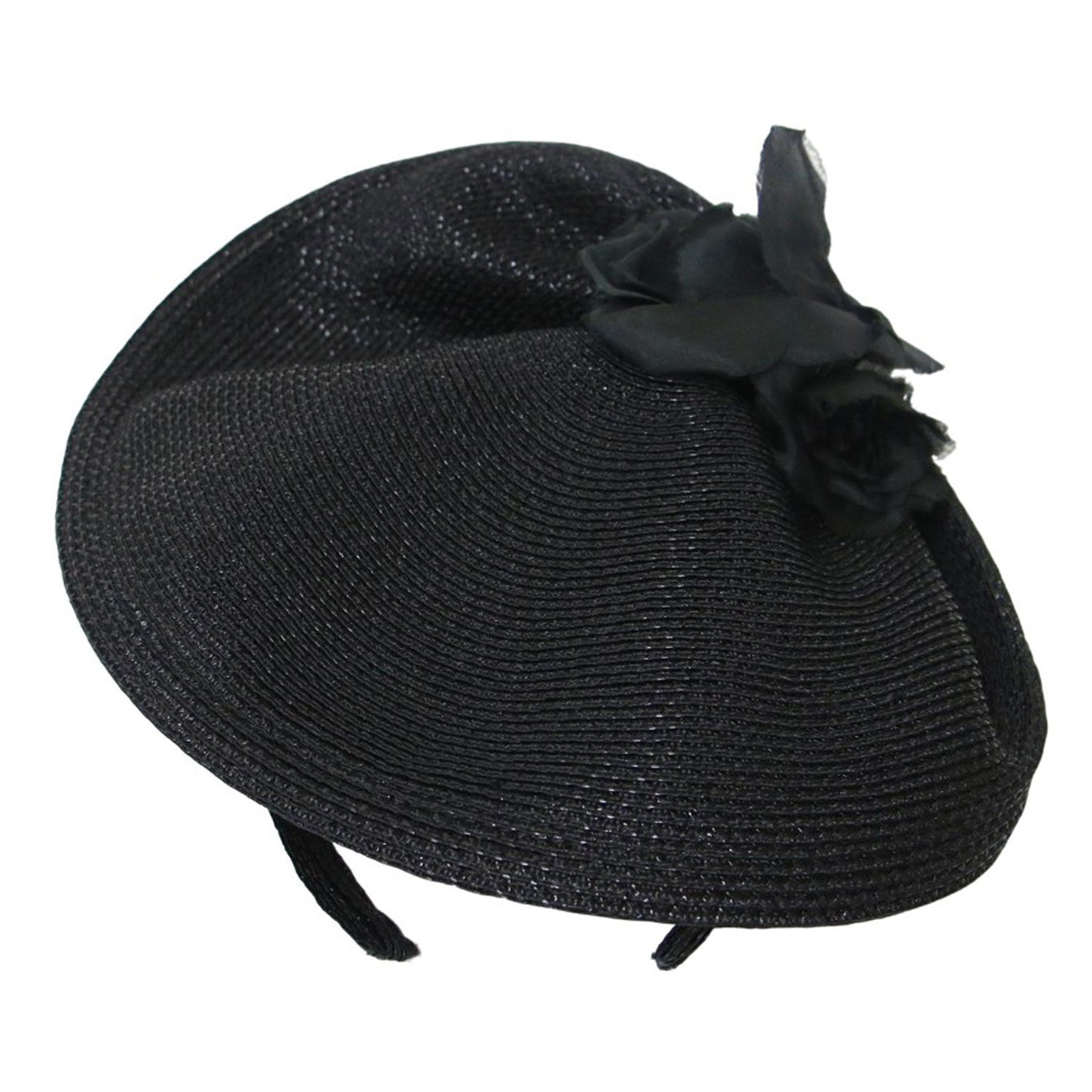 【楽天市場】Jennifer Ouellette ジェニファーオーレット カチューシャ ブラック FREE ストロー コサージュ付き ハット ...