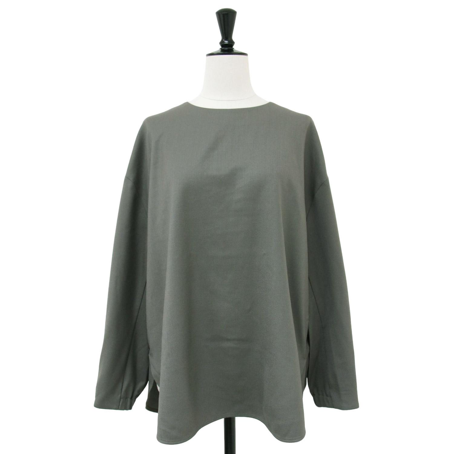 【楽天市場】theory luxe セオリーリュクス ブラウス カーキ サイズ:38(M) 23秋冬 ウール ラウンドヘム ブラウス / New Saxony Light Suni L 長袖 ...