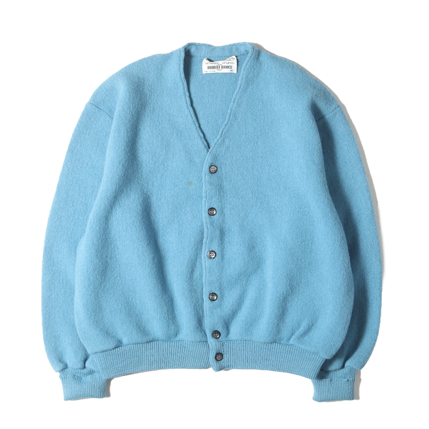 【楽天市場】U.S.VINTAGE 70s ROBERT BRUCE アルパカ/ウール ニット カーディガン(USA製) ライトブルー サイズ ...