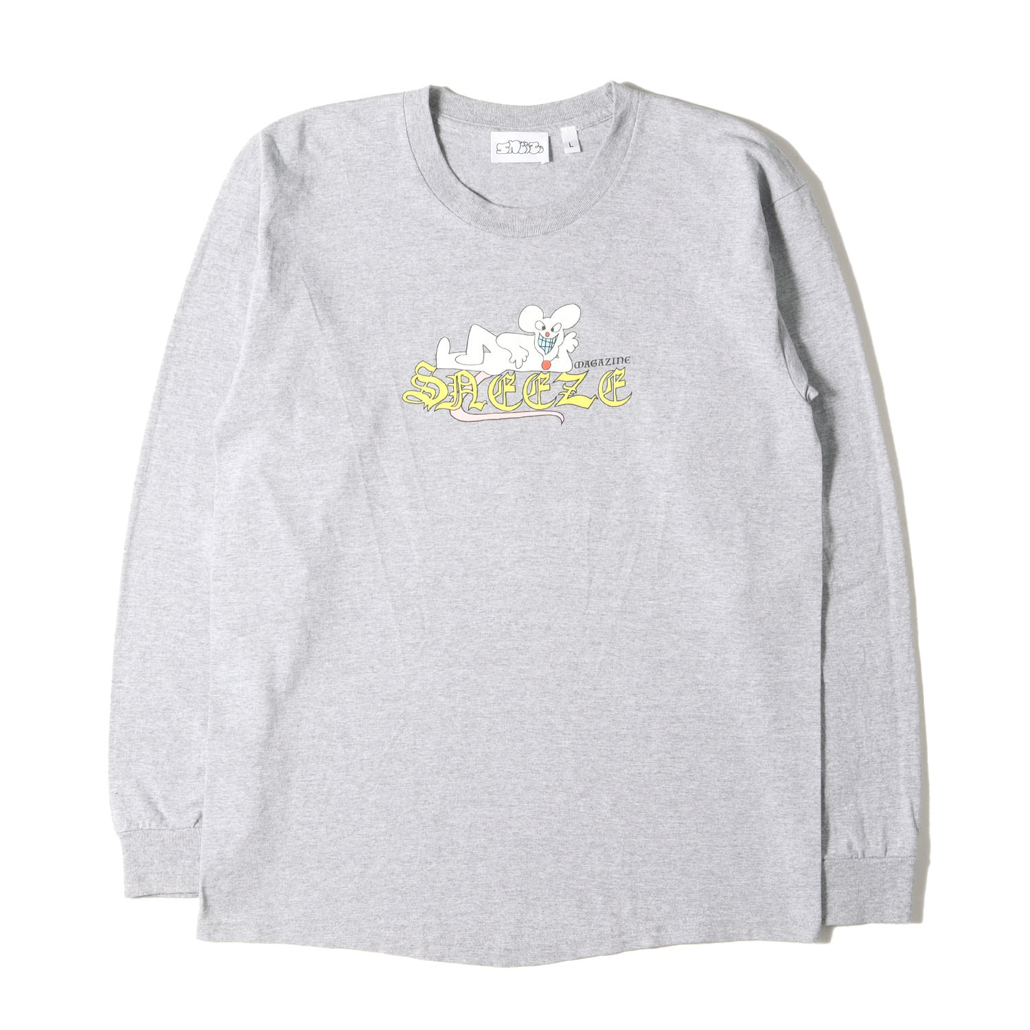 【楽天市場】SNEEZE Magazine スニーズマガジン Tシャツ サイズ:L イラスト グラフィック ロングスリーブ Tシャツ グレー ...