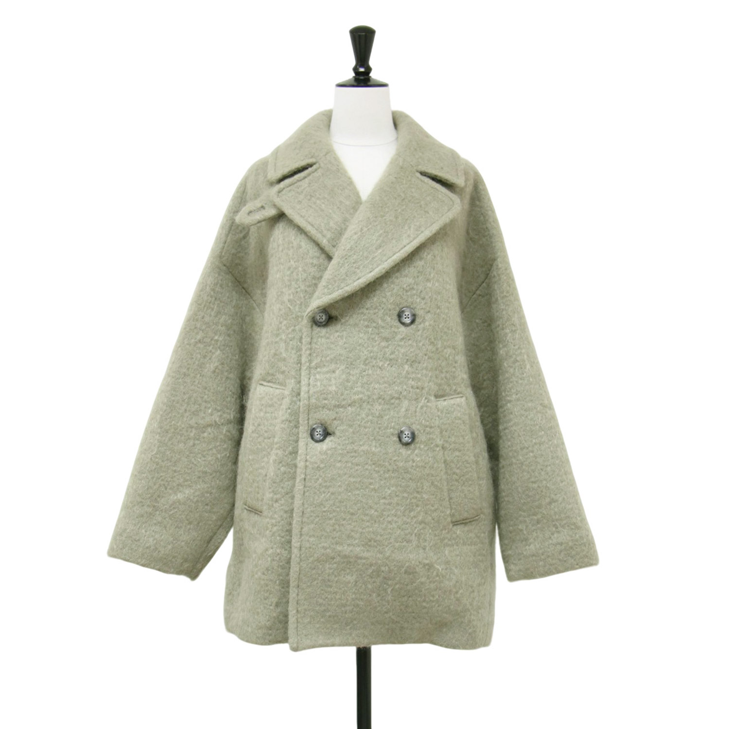 【楽天市場】TICCA ティッカ HAPPY PLUS STORE 別注 コート トープ(グレージュ) サイズ:FREE / 24秋冬 モヘア ピーコート / Pコート ミディ丈 シャギー ...