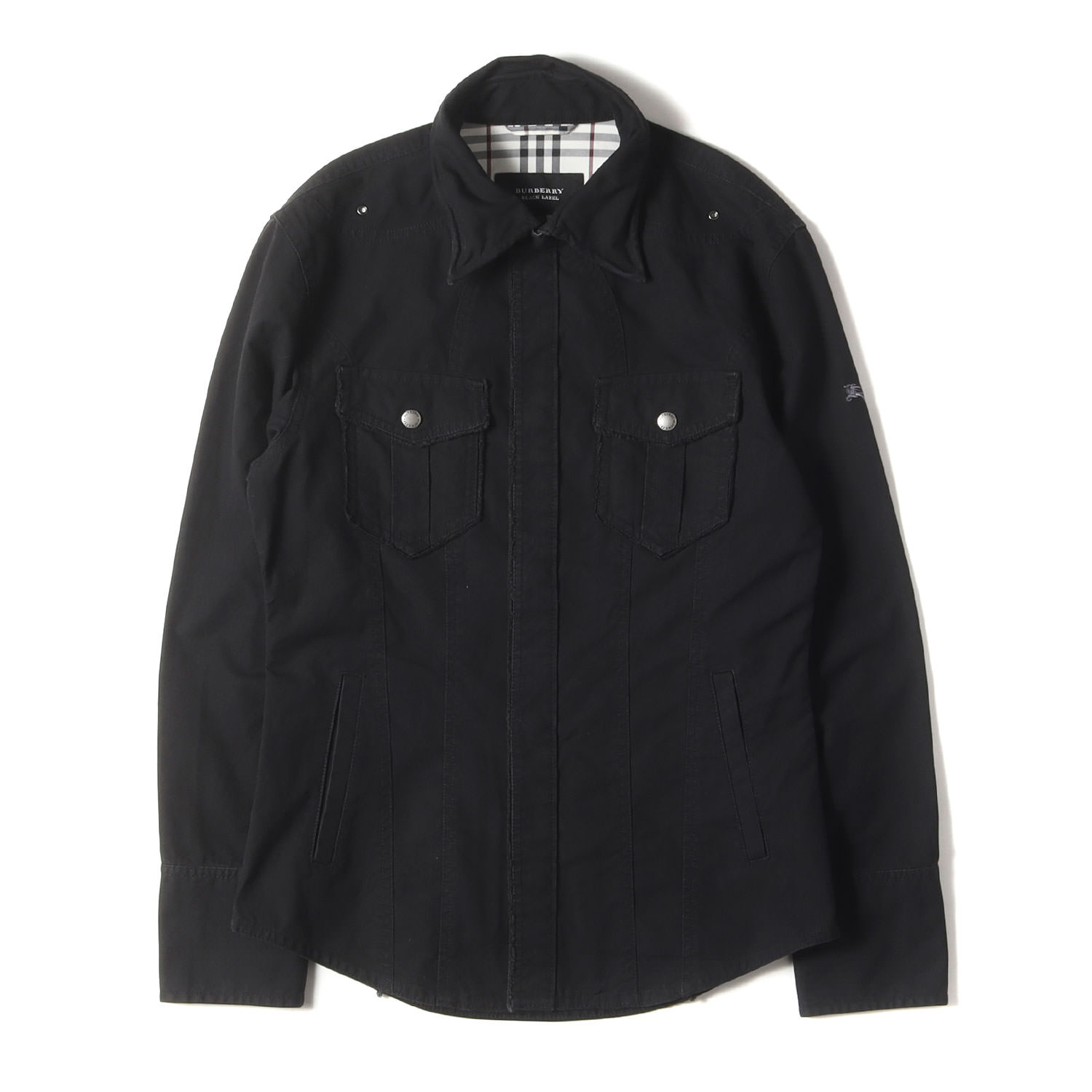 【楽天市場】BURBERRY BLACK LABEL バーバリー ブラックレーベル シャツ サイズ:M / ワイヤー入りカラー コットン ...