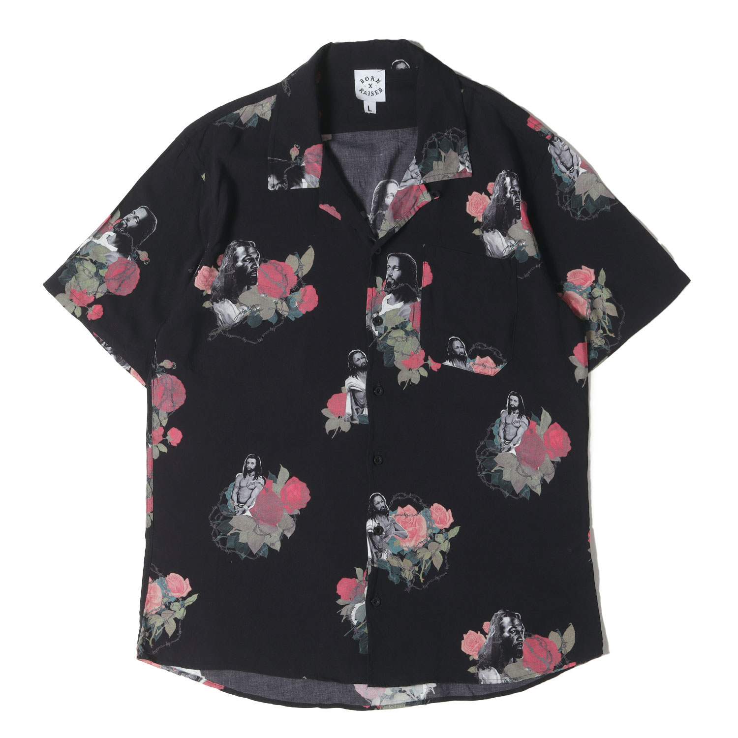【楽天市場】BORN X RAISED ボーン アンド レイズド シャツ サイズ:L / フォトコラージュ レーヨン アロハシャツ ...