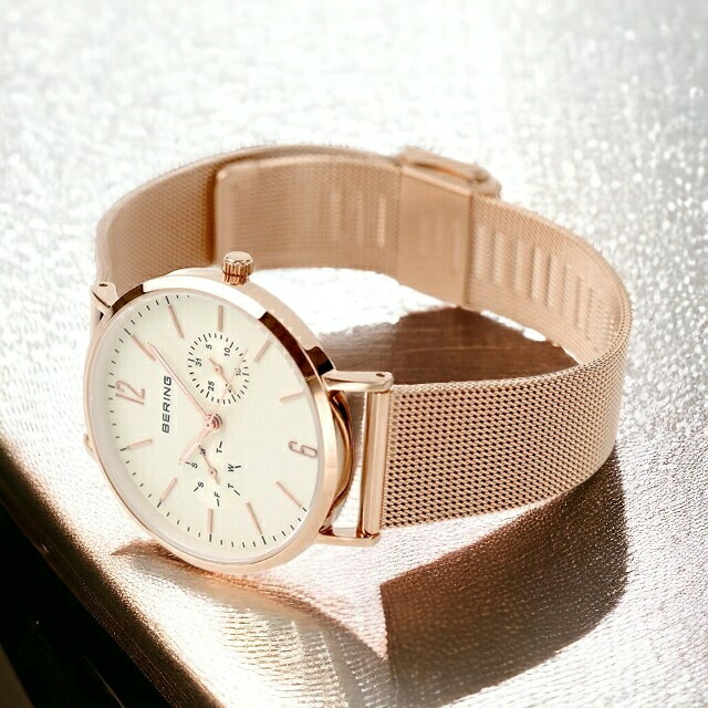 【楽天市場】ベーリング CHANGES 腕時計 ブランド メンズ レディース BERING 14236-364 アナログ クリーム ピンク ...