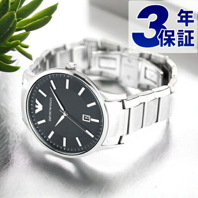 【楽天市場】エンポリオ アルマーニ 時計 メンズ 腕時計 ブランド AR11181 EMPORIO ARMANI レナト 43mm ブラック ...