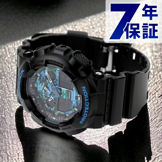 【楽天市場】gショック ジーショック G-SHOCK GA-100CB-1ADR ブルー ブラック 黒 CASIO カシオ 腕時計 メンズ ...