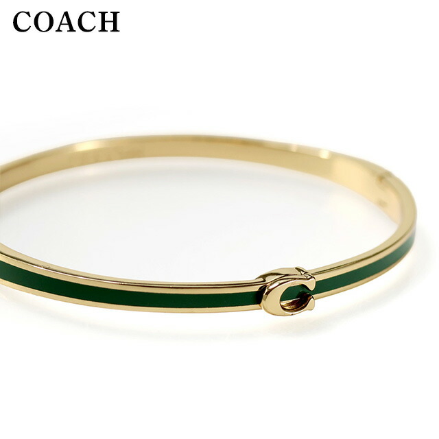 【楽天市場】コーチ バングル レディース ブランド COACH 546478GLD300 ゴールド グリーン アクセサリー：Infinitown