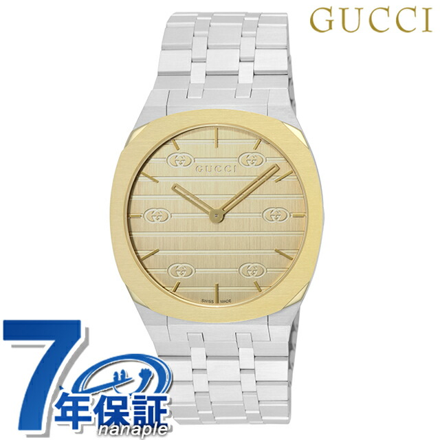 【楽天市場】\今ならさらに+9倍／ グッチ GUCCI 25H クォーツ 電池式 腕時計 ブランド メンズ レディース GUCCI ...