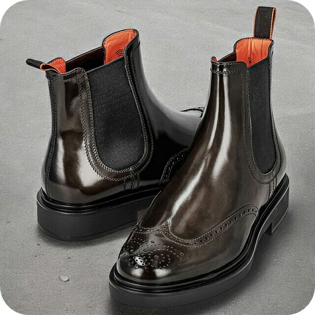 【楽天市場】サントーニ サイドゴアブーツ メンズ ブランド Santoni レザー MGWB17855-NERIP ブラウン：Infinitown