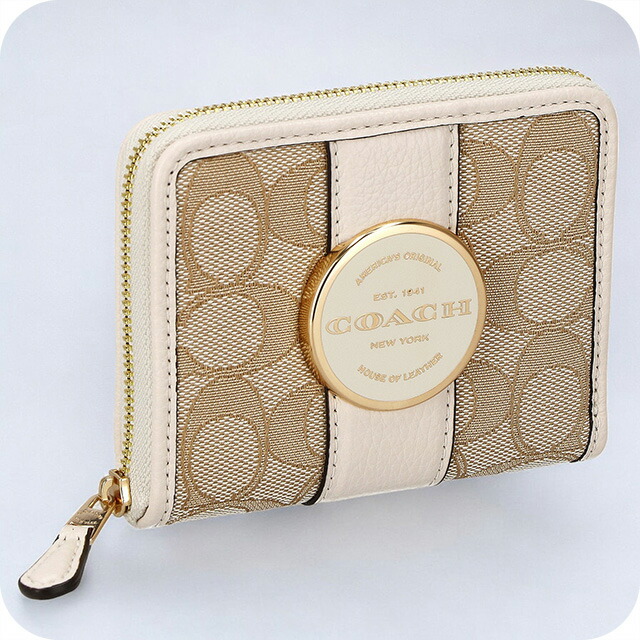【楽天市場】コーチ 二つ折り財布 レディース ブランド COACH C8323 IMDQC ホワイト/ベージュ ウォレット 高級 おしゃれ ...
