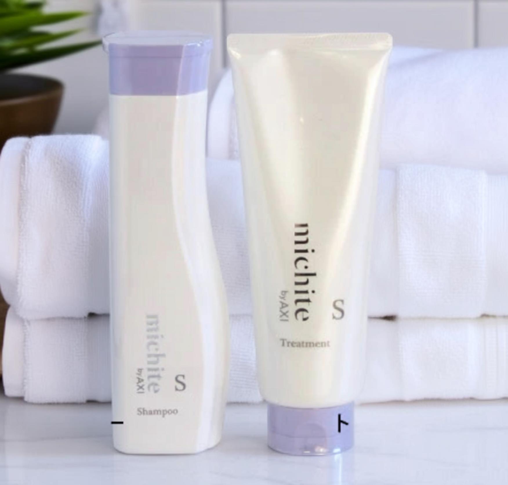 【楽天市場】【ポイント3倍】クオレ michite by AXI シャンプー S 250ml トリートメント S 200g セット 医薬部外品 薬用 頭皮ケア ボリューム ハリ コシ 根元 ...