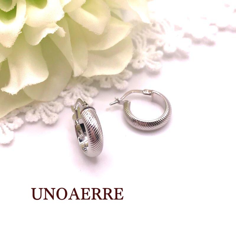 【楽天市場】ウノアエレ ピアス K18 k18 750 wg WG ホワイトゴールド フープピアス UNOAERRE イタリージュエリー ITALY イタリア製 イタリーピアス クリスマス ...