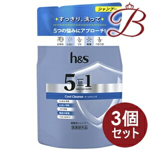 【楽天市場】【×3個】h&s 5in1 クールクレンズ シャンプー 詰替 290g：bellashop