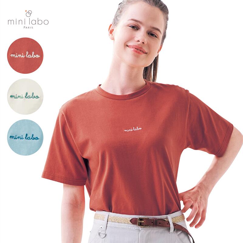 【楽天市場】【ベルメゾン】 ミニラボ/mini labo petit！mini labo刺繍Tシャツ S M L LL レディース 女性 ...