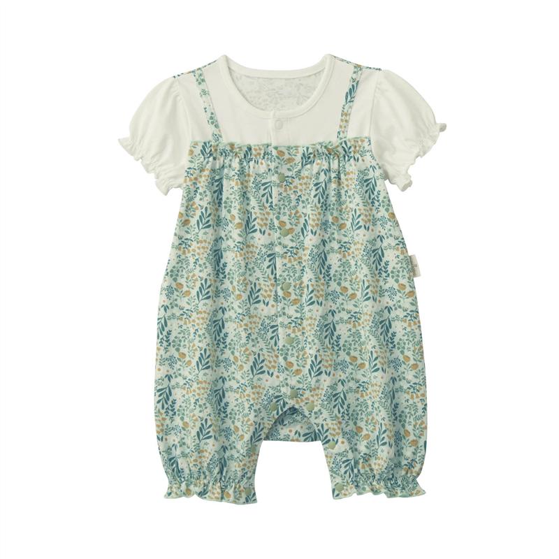 【楽天市場】【ミニラボ】半袖 レイヤード風 ロンパース 60 70 80 ガールズ ベビー服 ベビー カバーオール ショート ショートオール ...
