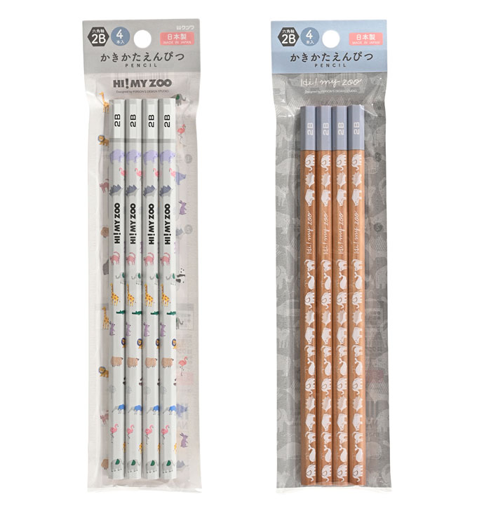 【楽天市場】ハイマイズー 鉛筆 2B 六角軸 4本入り 黒芯【HZ024】名前欄付き 両切り 名入れ注文不可 エコパッケージ HY! MY ZOO KUTSUWA クツワ株式会社【メール便対応 ...