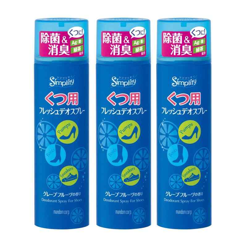 【楽天市場】MANDOM(マンダム) シンプリティ(Simplity) くつ用フレッシュデオスプレー セット 150ml×3本：ベルトワマーケット