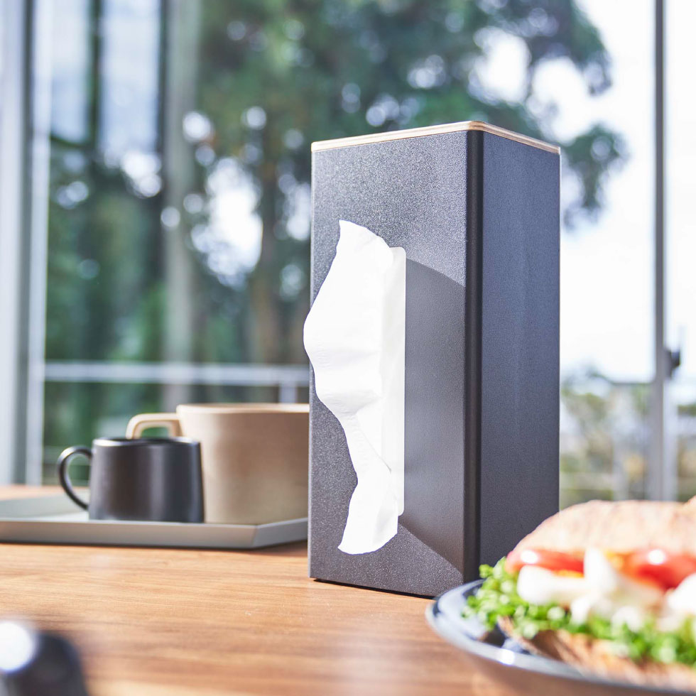 【楽天市場】[ 両面ティッシュケース縦型 リン ] 山崎実業 RIN ブラウン/ナチュラル 5635 5636 送料無料 / 洗面所 ペーパータオル ティッシュ ティッシュボックス ボックス ...