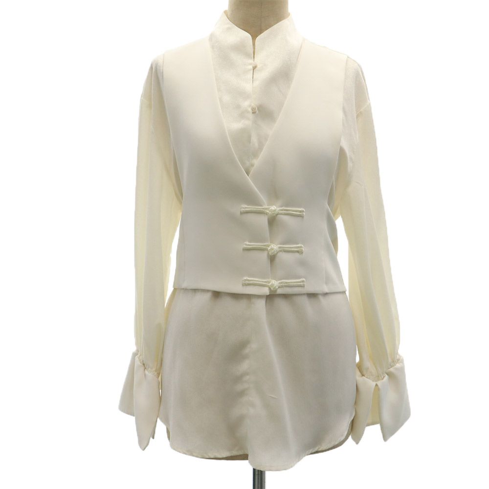 【楽天市場】アメリ 長袖 チャイナ シャツ F アイボリー AMERI UNDRESSED ブラウス レディース 【中古】 【240314】 メール便可 【PD】：Bellis