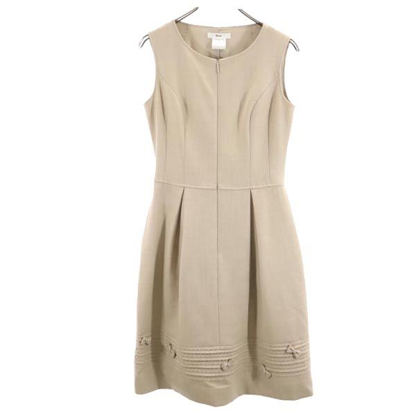 【楽天市場】ルネ 日本製 ウールブレンド ノースリーブ ワンピース 36 ベージュ系 Rene フロントジップ レディース 【中古】 【231012】：Bellis