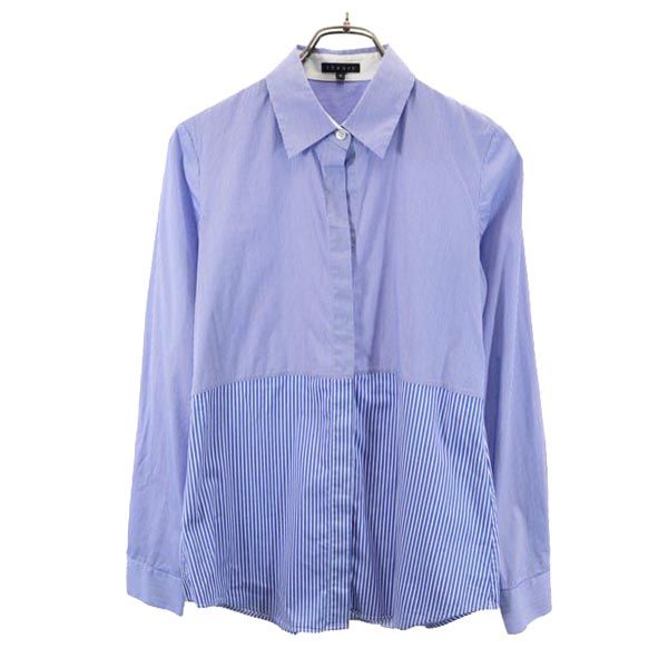 【楽天市場】セオリー ストライプ 長袖 シャツ S ブルー系 theory レディース 【中古】 【230501】 メール便可：Bellis