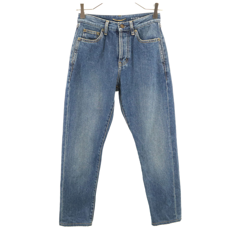 【楽天市場】古着 SAINT LAURENT サンローラン イタリア製 テーパードデニムパンツ W24 ウォッシュブルー ジーンズ ボタンフライ レディース 【中古】 【PD】：Bellis
