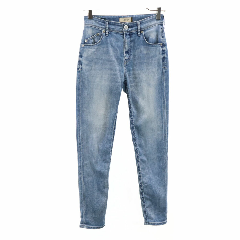 【楽天市場】古着 ヤヌーク YANUK 日本製 ルース スリム テーパードデニムパンツ W22 ウォッシュブルー ジーンズ RUTH スキニー レディース 【中古】：Bellis