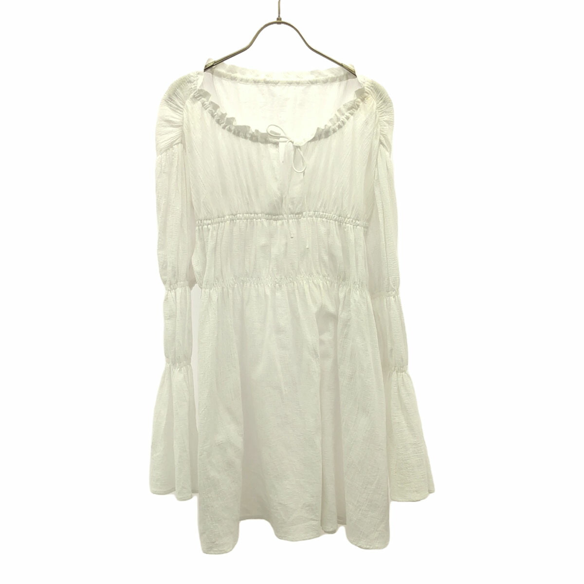 【楽天市場】古着 AMERI UNDRESSED アメリ 長袖 パフスリーブ チュニック F ホワイト ブラウス レディース 【中古】 【PD】：Bellis