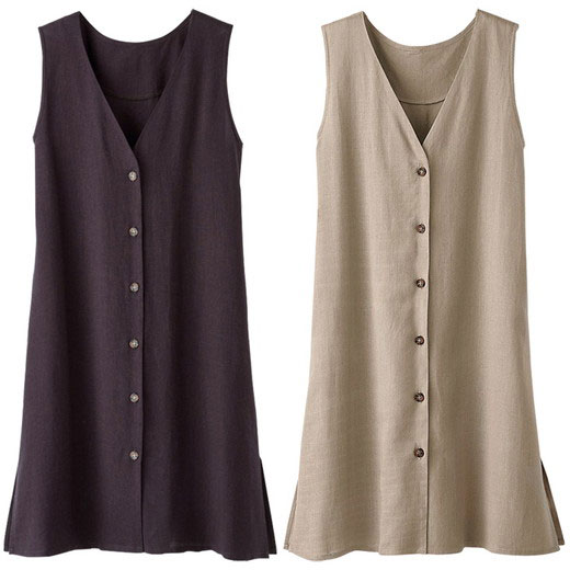 【楽天市場】チュニック 【2枚組】涼やかリネン混チュニックベスト(M～LL) レディースファッション ミセス 大人 トップス 40代 50代 ...