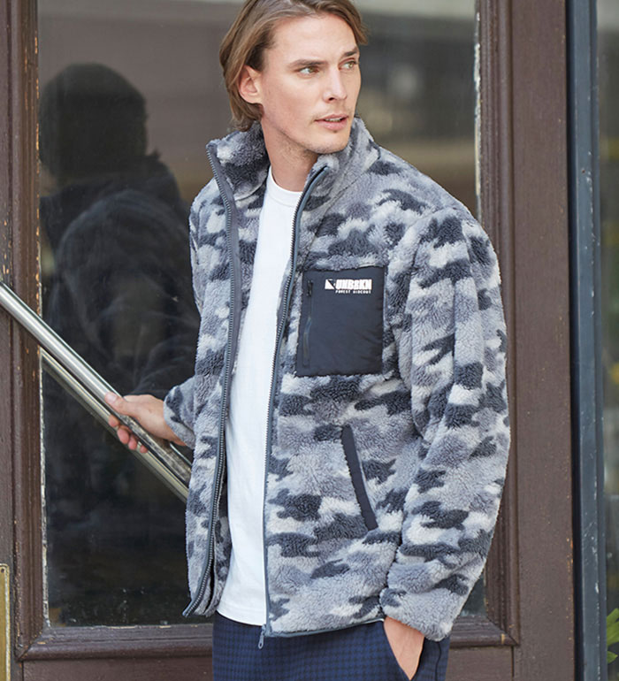 【楽天市場】ブルゾン S M L LL 3L 軽くて暖か総柄ボアブルゾン(S～3L) ベルーナ belluna 50代 60代 メンズ 大人 ファッション 秋冬 秋冬服 アウター 羽織り：ベルーナ