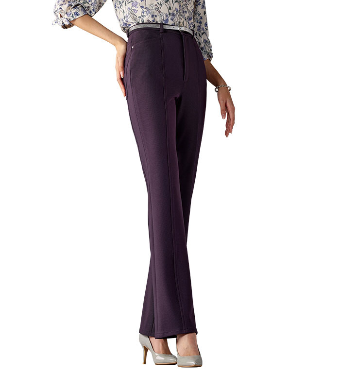 【楽天市場】\GWクーポン利用で店内全品10％OFF／フルレングスパンツ ハイテンションカルゼ素材美脚パンツ ブーツカット(S 股下64cm ...