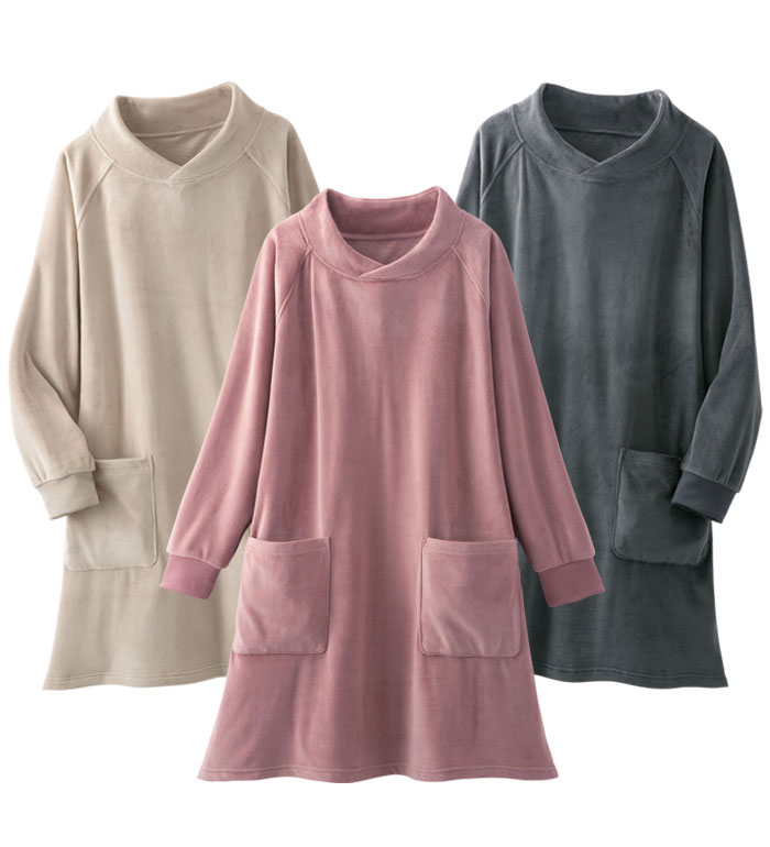 【楽天市場】チュニック M L LL 3L 4L 5L 【3色組】とろけるストレッチフリースチュニック(M～5L) ベルーナ belluna 40代 50代 60代 ミセス 大人 レディース ...