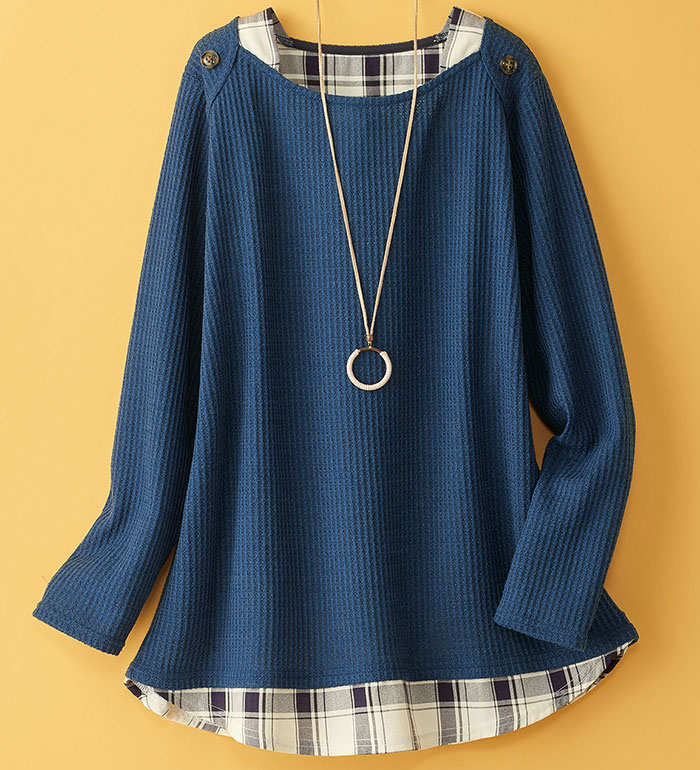 【楽天市場】チュニック レディース 異素材重ね着風チュニック ベルーナ belluna 2025秋冬 M～5L 高評価：ベルーナ