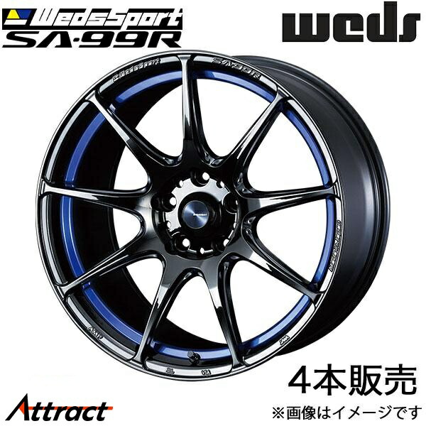【楽天市場】ウェッズスポーツ SA99R アクア P10系 17インチ アルミホイール 4本 ブルーライトクロームII 0073871 WEDS WedsSport SA99R：Attract